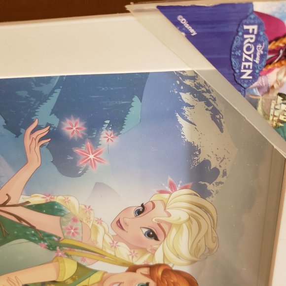 Artissimo | Art | Frozen Elsa Anna Olaf Art Print In Shadow Box | Poshmark